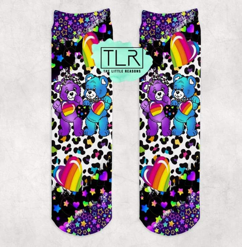 Lisa Frank Rainbow Bears Socks – The Little Reasons