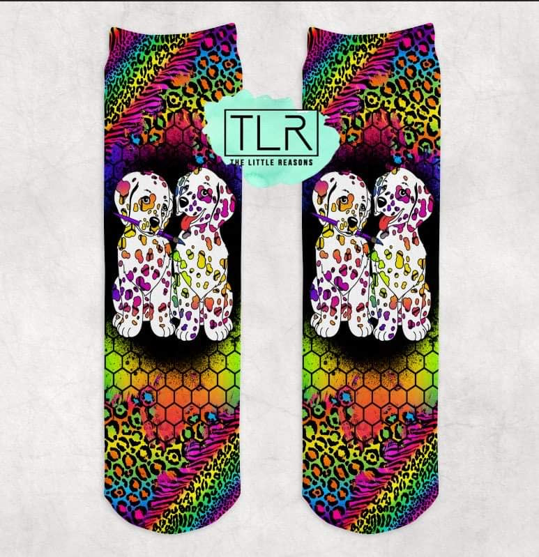 Lisa Frank Puppy Spots Socks – The Little Reasons